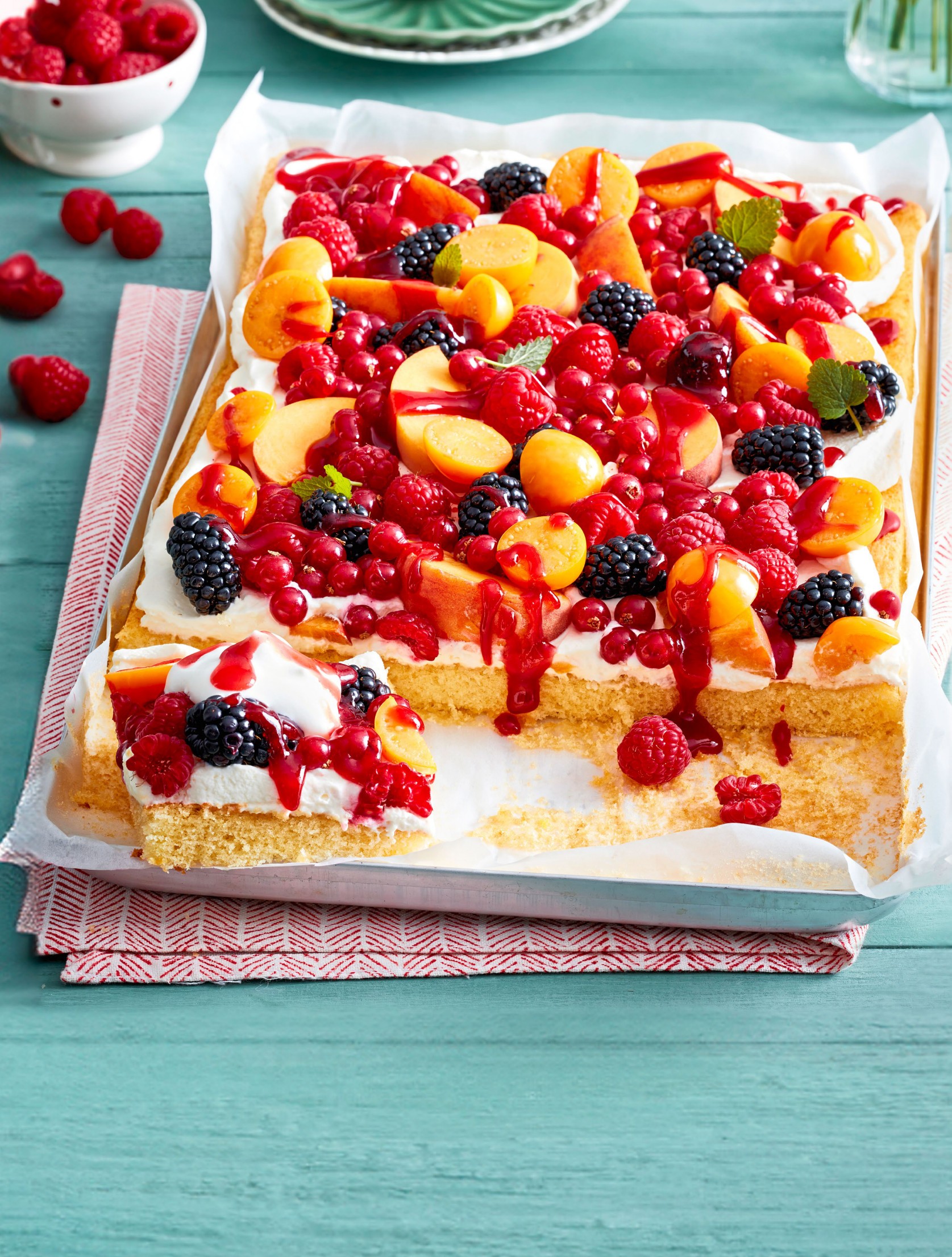 Frische Obstkuchen Obstkuchen – Hergestellt Aus Feinsten Früchten