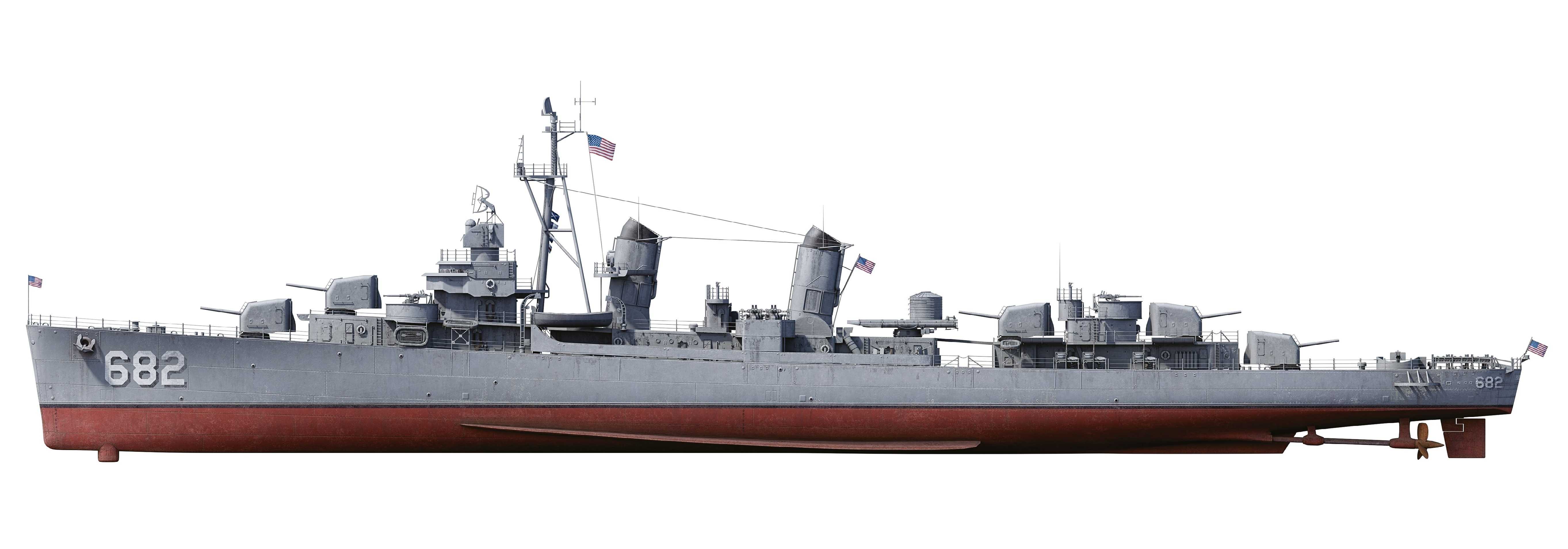 Fletcher Class Destroyer Mast