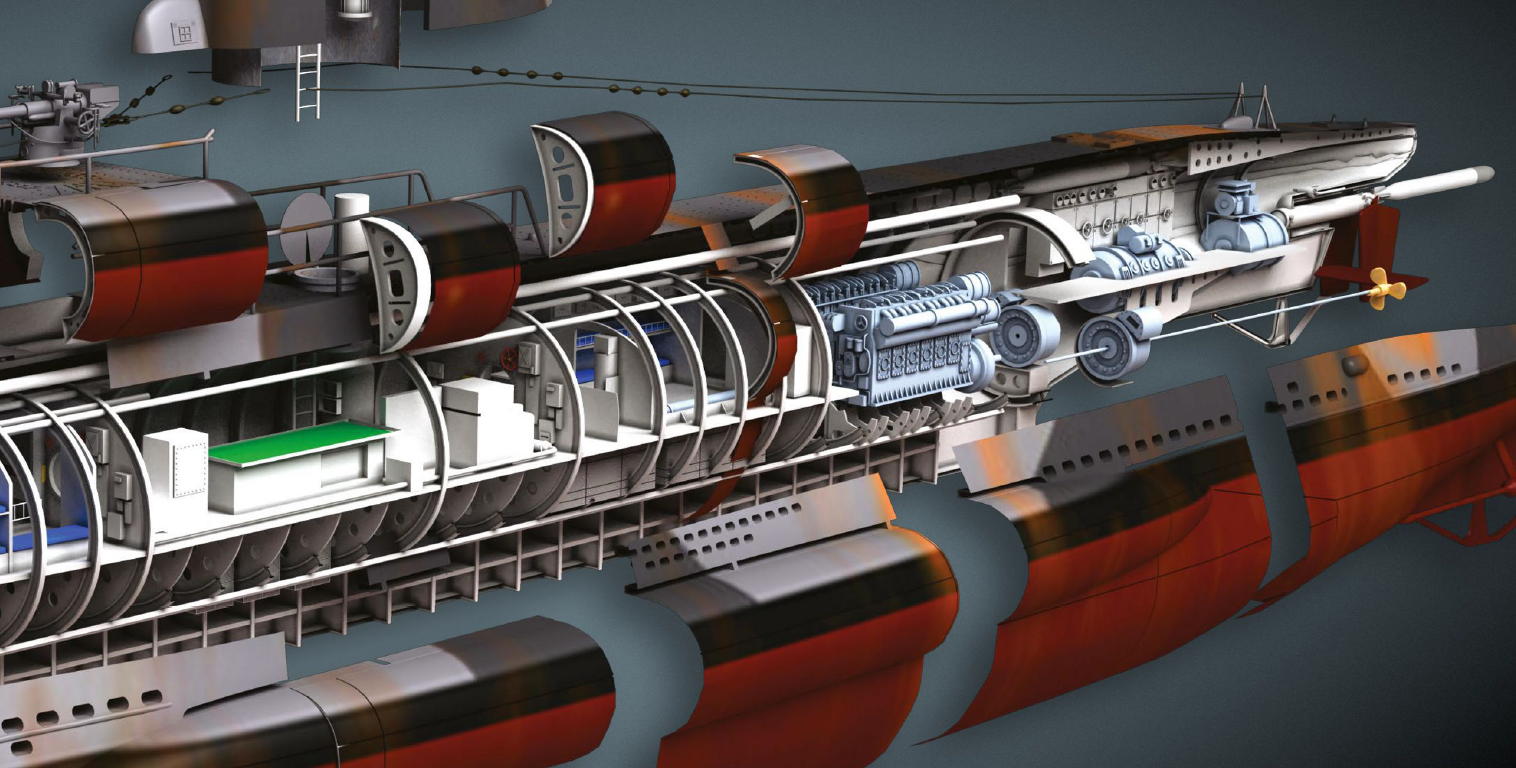 German U Boat Cross Section